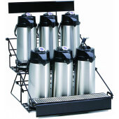 Curtis WR6B0000, 6 Pot Step-Up Wire Airpot Rack, Black