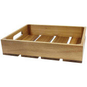 TableCraft CRATE12, 12 3/4" x 10 1/2" x 2 3/4" Acacia Wood Gastronorm ...