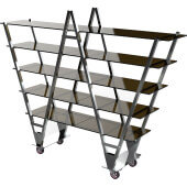 Eastern Tabletop AC1770BK, 85" x 19" x 68" 5-Tier Stainless Steel Grab ...