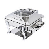 Eastern Tabletop 3934GS, 6 Quart Square Crown Induction Chafing Dish w ...