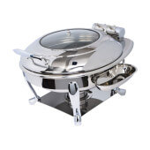 Eastern Tabletop 3939GS, 4 Quart Round Crown Induction Chafing Dish w ...