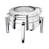 Eastern Tabletop 3978GS, 6 Quart Round Jazz Swing Chafing Dish w ...