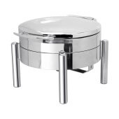 Eastern Tabletop 3979S, 4 Quart Round Jazz Swing Chafing Dish w/ Hinged ...