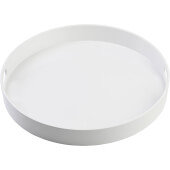 TableCraft 11491, 15" Round Melamine Serving Tray, White