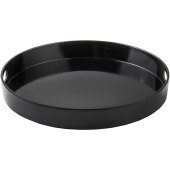TableCraft 11492, 15" Round Melamine Serving Tray, Black