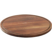 TableCraft 11440, 12 1/2" Acacia Wood Cake Plate, Natural Finish