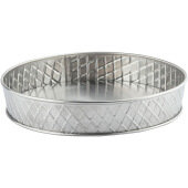 TableCraft 10034, 8" Lattice Collection Stainless Steel Serving Platter
