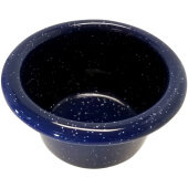 TableCraft 11043, 2 oz Enamelware Ramekin, Blue / White