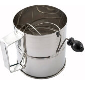 Winco RFS-8, 8 Cup Stainless Steel Flour / Sugar Sifter