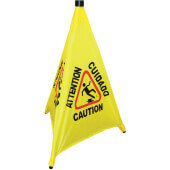 Thunder Group PLFCS332, 31" Yellow Pop-up Cone Wet Floor Sign w ...