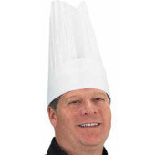 Chef Revival CHR12-V, 9" Disposable Flair Chef's Hat, White (50/pk)