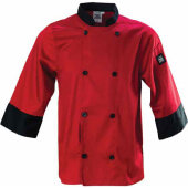 Chef Revival J134TM-L, Unisex 3/4 Sleeve Double Breasted Red Chef Coat ...