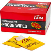 CDN PW200, 200 Count Individually Wrapped Thermometer Probe Wipes