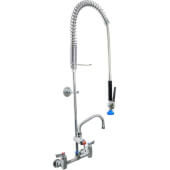 Fisher 34350, 8" Center Wall Mount Pre-Rinse Faucet w/ 6" Add-On Faucet