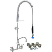 Fisher 48920, 8" Center Wall Mount Pre-Rinse Faucet w/ 14" Add-On Faucet