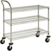 Focus Foodservice FFC24363CH, 36" x 24" Chrome Wire Utility / Bus Cart ...