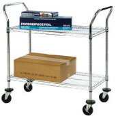 Focus Foodservice FFC24362CH, 36" x 24" Chrome Wire Utility / Bus Cart ...