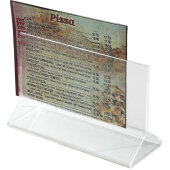 Winco ATCH-53, 5-1/2" x 3-1/2" Double Sided Acrylic Card / Menu Holder