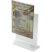 Winco ATCH-57, 5" x 7" Double Sided Acrylic Card / Menu Holder