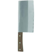 Thunder Group JAS010055B, 7" Stainless Steel Cleaver w/ Wooden Handle
