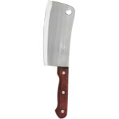 Thunder Group OW189, 6" Stainless Steel Asian Cleaver w/ Wooden Handle