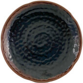 Thunder Group 1807TM, 7-1/4" Tenmoku Melamine Lotus Plate, Black w ...