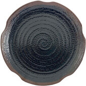 Thunder Group 1810TM, 10-1/2" Tenmoku Melamine Lotus Plate, Black w ...