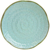 Thunder Group 1807SS, 7-1/4" Seaside Melamine Lotus Plate, Teal (12/pk)