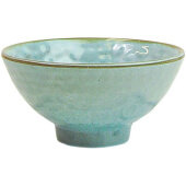 Thunder Group 5705SS, 11 oz Seaside Melamine Rice Bowl, Teal (12/pk)