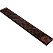 Spill-Stop 160-00, 24" x 3-1/4" Rubber Bar Rail Mat, Brown
