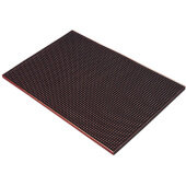 Spill-Stop 161-00, 18" x 12" Flexible Rubber Bar Service Mat, Brown