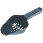 Spill-Stop 1408-2, 8 oz Plastic Slotted Ice Scoop, Black