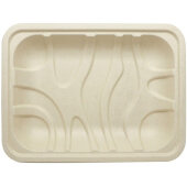 World Centric TR-SC-4P-LFS, 9-1/4" x 7-1/4" Fiber Meat / Produce Tray ...