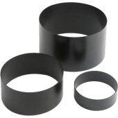 American Metalcraft RRB2, 3-Piece Geo Round Riser Set, Satin Black