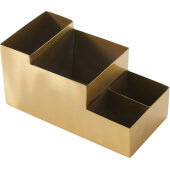 American Metalcraft BARG5, 4-Compartment Stainless Steel Bar Caddy, Gold