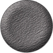 Vertex China OR-CP22, 8-1/4" Orbit Porcelain Plate, Matte Black (12/pk)