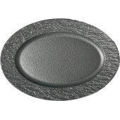 Vertex China OR-W14, 12-1/2" x 9" Orbit Porcelain Platter, Matte Black ...