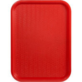 Winco FFT-1014R, 14" x 10" Polypropylene Fast Food Tray, Red