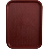 Winco FFT-1014U, 14" x 10" Polypropylene Fast Food Tray, Burgundy