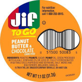Jif 5150035614, 1.1 oz Peanut Butter & Chocolate Flavored To-Go Cup (48 ...