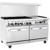 CookRite ATO-4B, 124,000 Btu Gas Restaurant Range, 4 Burner, Standard Oven