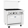 CookRite ATO-4B, 124,000 Btu Gas Restaurant Range, 4 Burner, Standard Oven