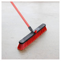 Libman Commercial 805, 24" Multi-Surface Push Broom, Red