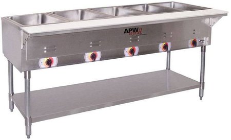 APW Wyott PSST-120-5S, 3,750 Watt Electric Steam Table, Portable, 5 Bay