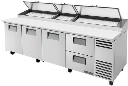 True TPP-AT-119D-2-HC 119" Refrigerated Pizza Prep Table