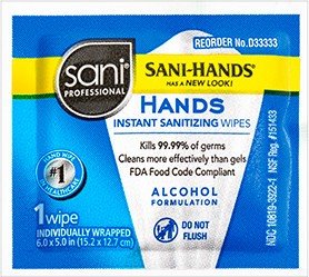 Sani Professional D33333, Sani-Hands Instant Hand Sanitizing Wipe ...
