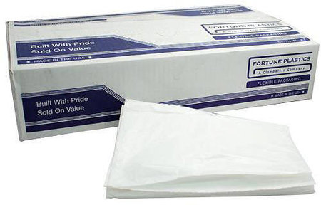 Fortune Plastics IM48WH, 45 Gallon Trash Can Liner, 0.7 Mil, White (100 ...