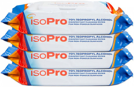 Monarch Brands TW-ISO-50-4PK, 50 Count IsoPro 70% Alcohol Disinfecting ...