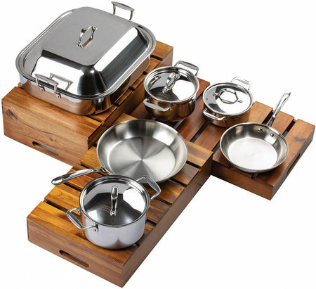 TableCraft 10801, 10-Piece Signature Induction Ready Tri-Ply Cookware Set