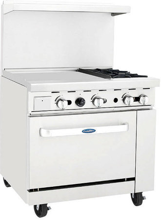 CookRite AGR-2B24GL-NG, 136,000 Btu Natural Gas Restaurant Range, 2 ...